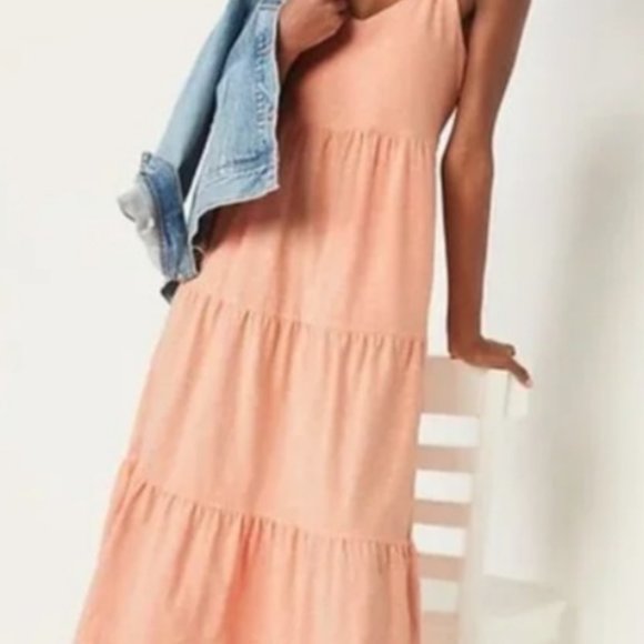 Old Navy | Dresses | Old Navy Tieback Tank Tiered Maxi Dress Htf Xs ...
